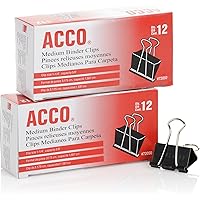 Amazon.com : ACCO Binder Clips, Small, 12/Box (72020) : Office Products