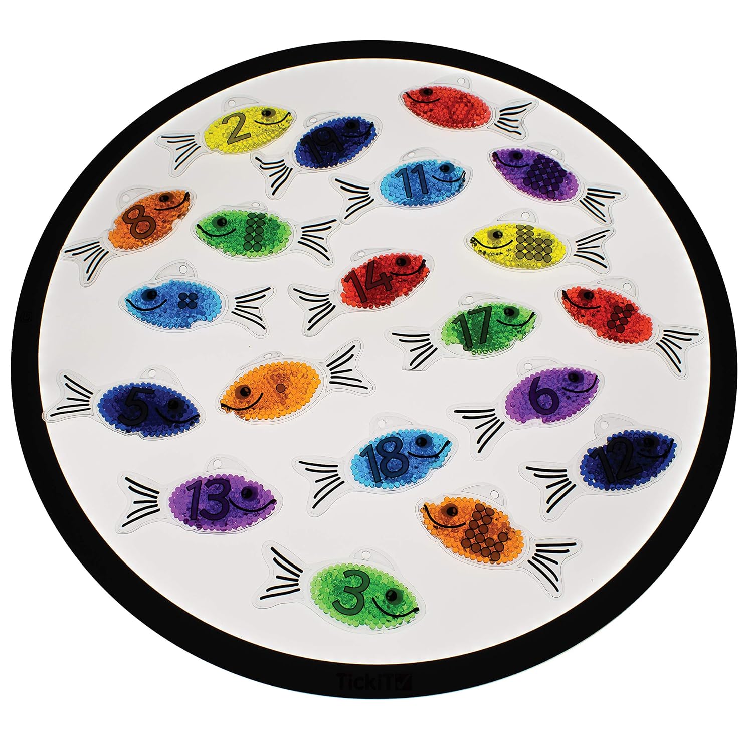 TickiT 57011 Rainbow Gel Number Fish – Pack of 21 (0-20). Sensory Fish ...