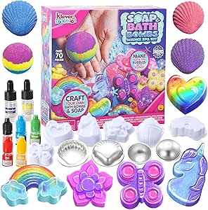 Amazon.com: JOYIN Bath Bomb, Soap Making Kit for Kids, 2-in-1 Spa STEM ...