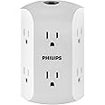 Philips 6-Outlet Extender, Grounded Wall Tap, Reset Button, Circuit ...