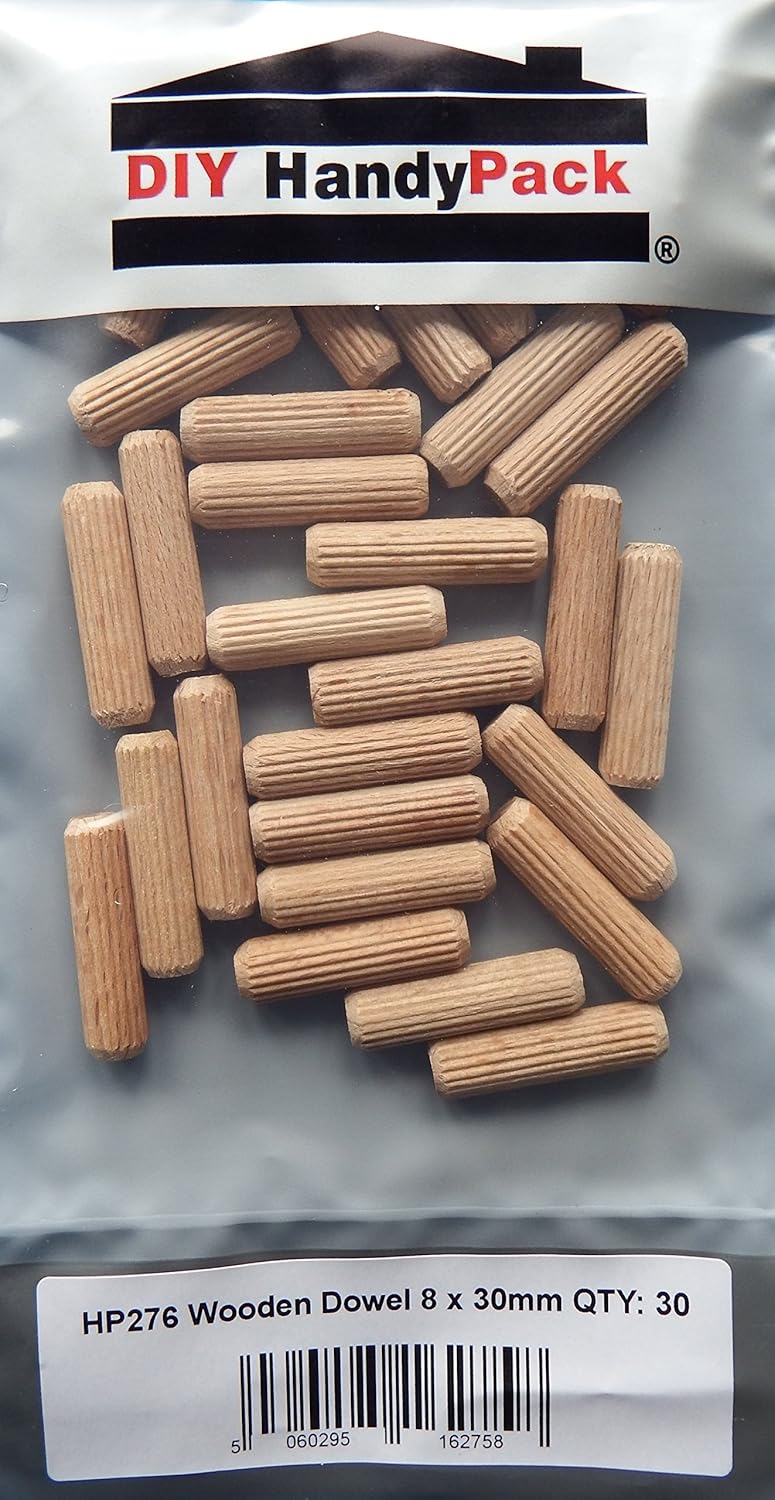 DIY HandyPack - Wooden Dowel Connectors 8 x 30mm: Amazon.co.uk: DIY & Tools