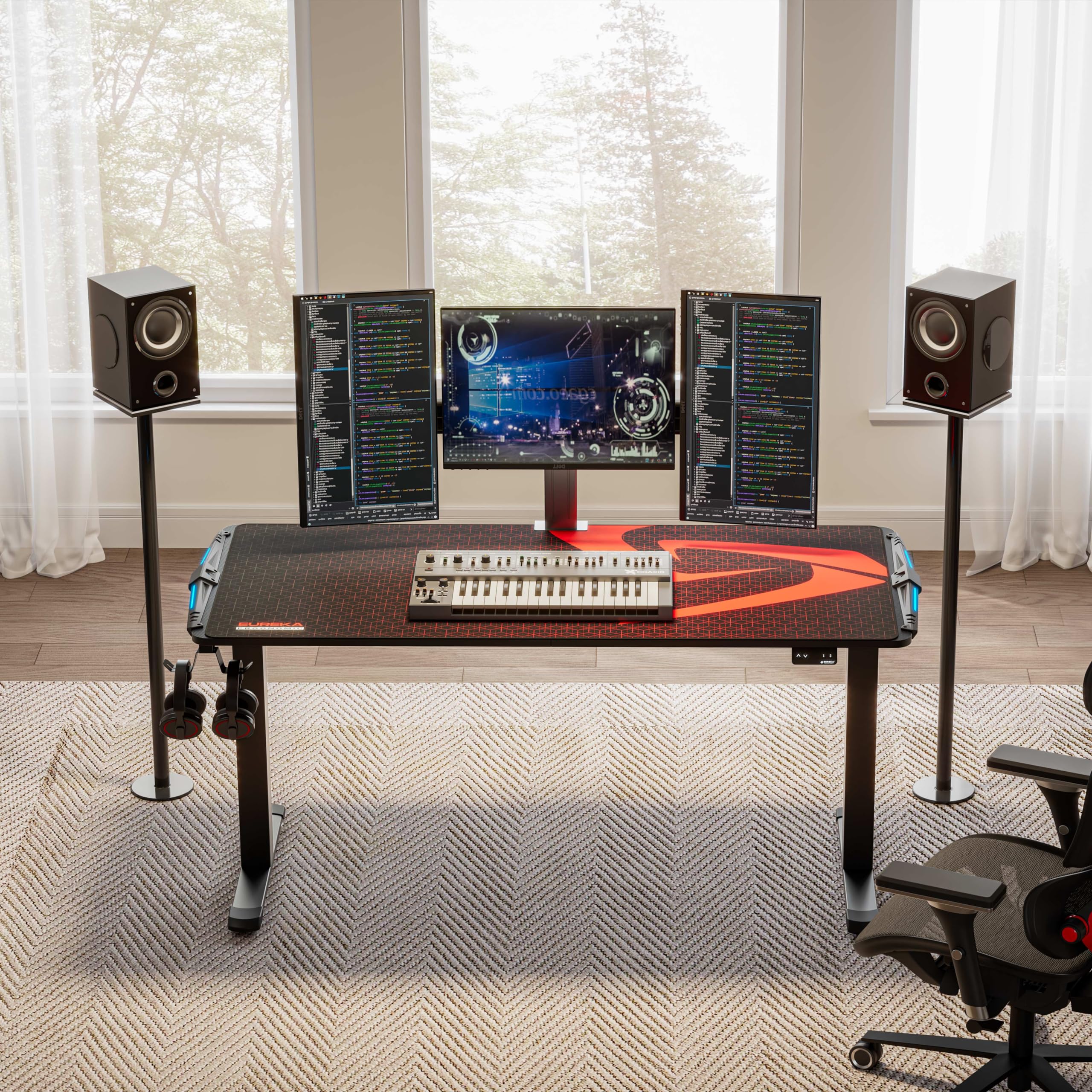 Mua 65 inch Electric Height Adjustable Gaming Desk Standing Desk, Large ...