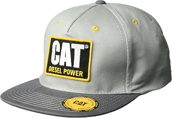 Caterpillar Men's Diesel Power Flat Bill Cap, Light Grey, One Size at ...