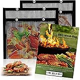 Amazon.com : BBQ Mesh Grill Bags - 12 x 9.5 Inch Reusable Grilling ...