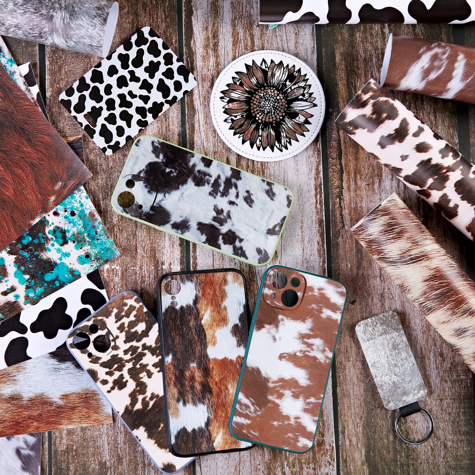 Mua Tintnut Cowhide Permanent Vinyl - 10 Sheets 12"x10", Cow Print ...