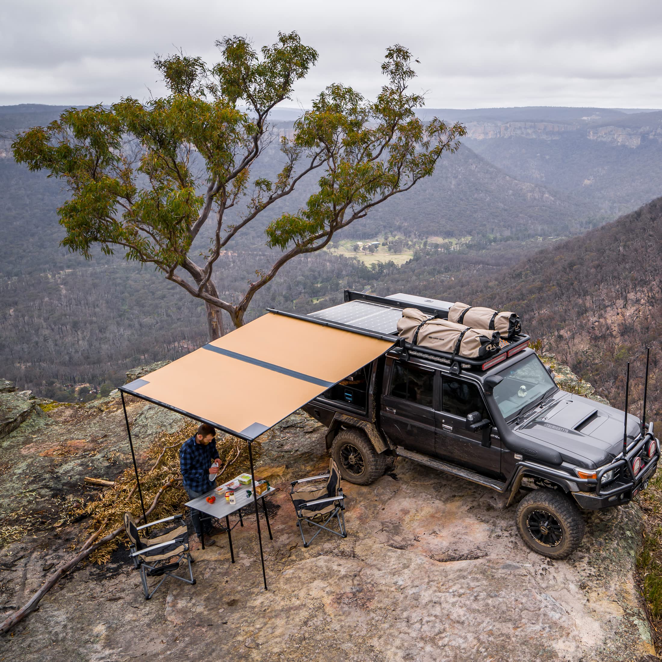 ARB 4x4 Accessories 814412 Retractable Black Aluminium Awning with Led ...