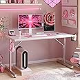 Amazon.com: Bestier Gaming Desk with LED Lights & Monitor Stand, 42 ...