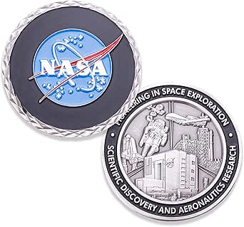 Amazon.com: NASA Logo Challenge Coin - NASA Collectible Coin - Soft ...