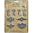 Amazon.com: Tim Holtz Idea-ology Metal Locket Keys with Fasteners, 4 ...