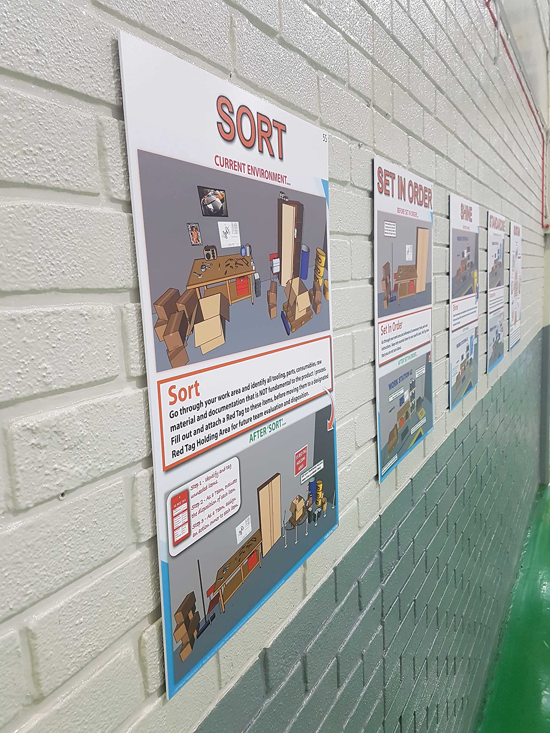 Mua 5S Lean Poster Set with Graphical Illustrations of each 5S Pillar ...