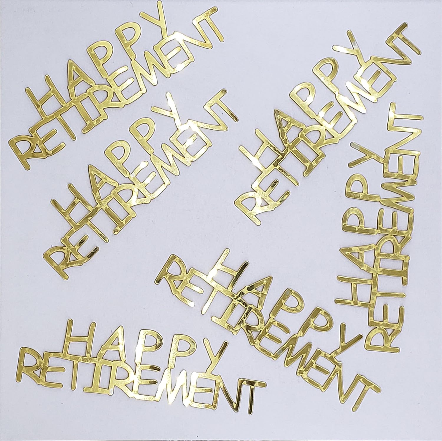 Amazon.com: Metallic Confetti Word - HAPPY RETIREMENT in 12 Colors ...