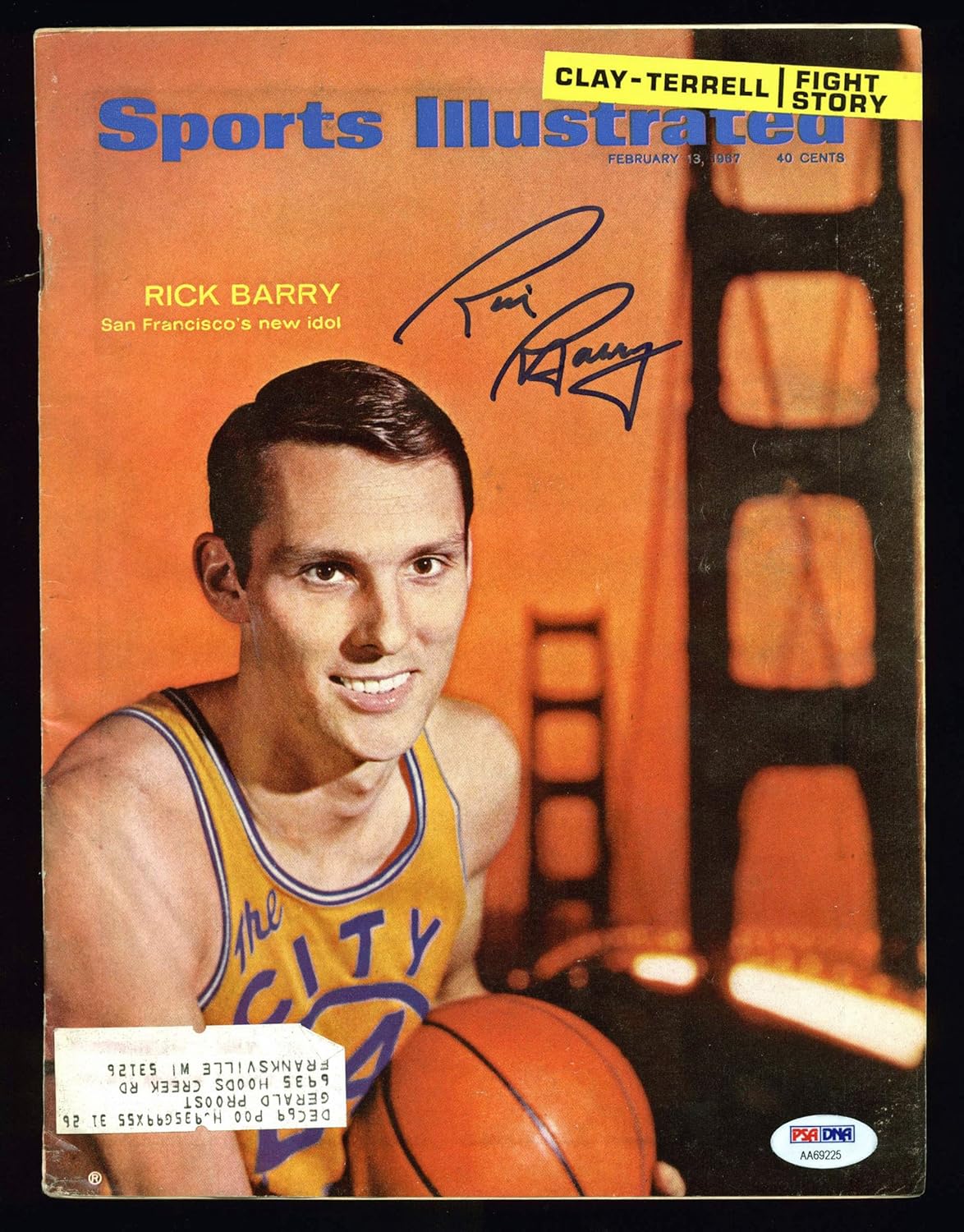 Warriors Rick Barry Signed Sports Illustrated 1967 Magazine PSA/DNA # ...
