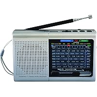 Amazon.com: SuperSonic 9 Band Bluetooth Radio with AM/FM and SW1-7 ...