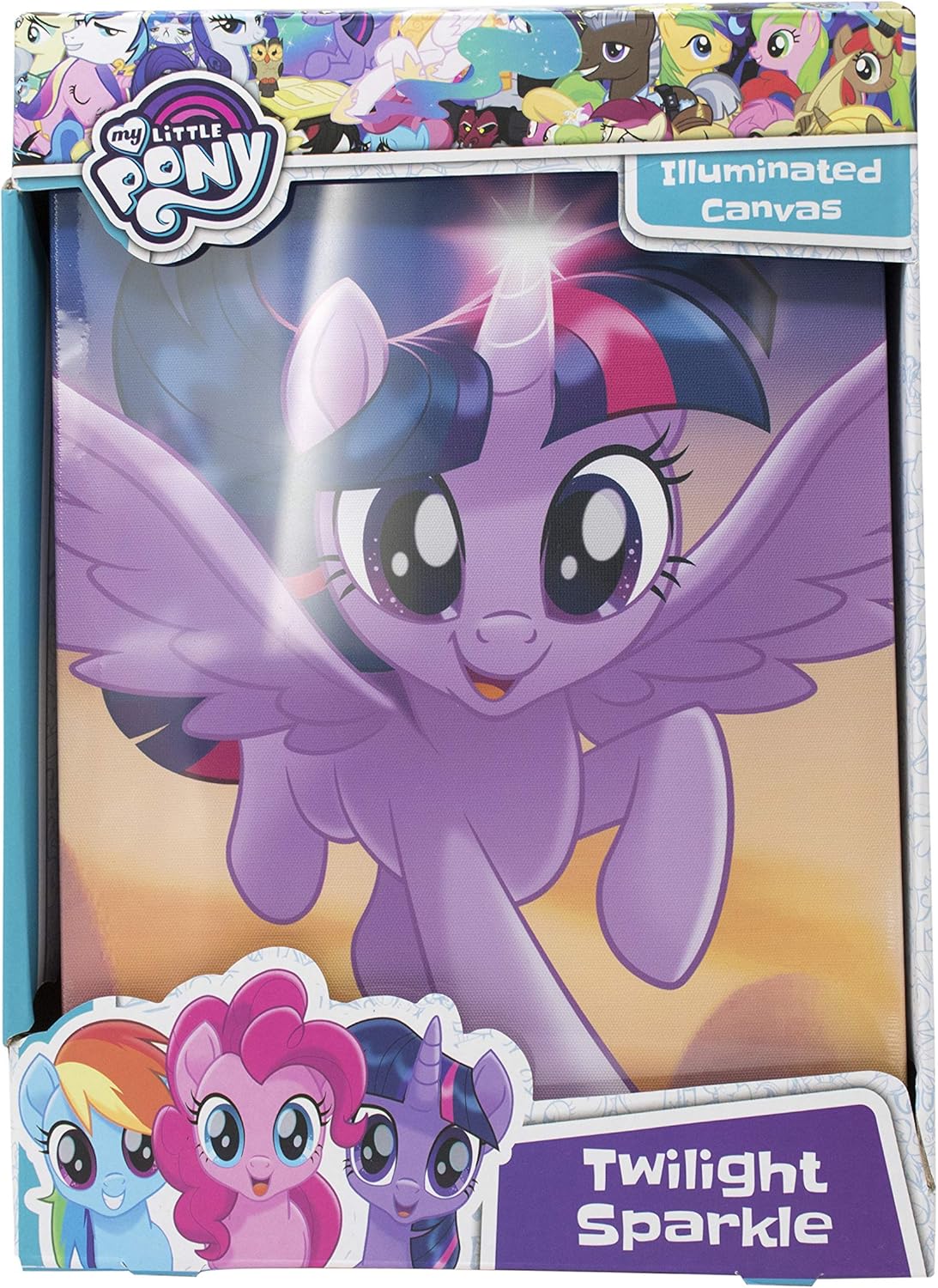 My Little Pony Illuminated Canvas Night Light – Tap Activated Twilight ...
