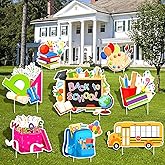 Amazon.com : 8pcs Back to School Yard Signs - First Day of School Yard ...