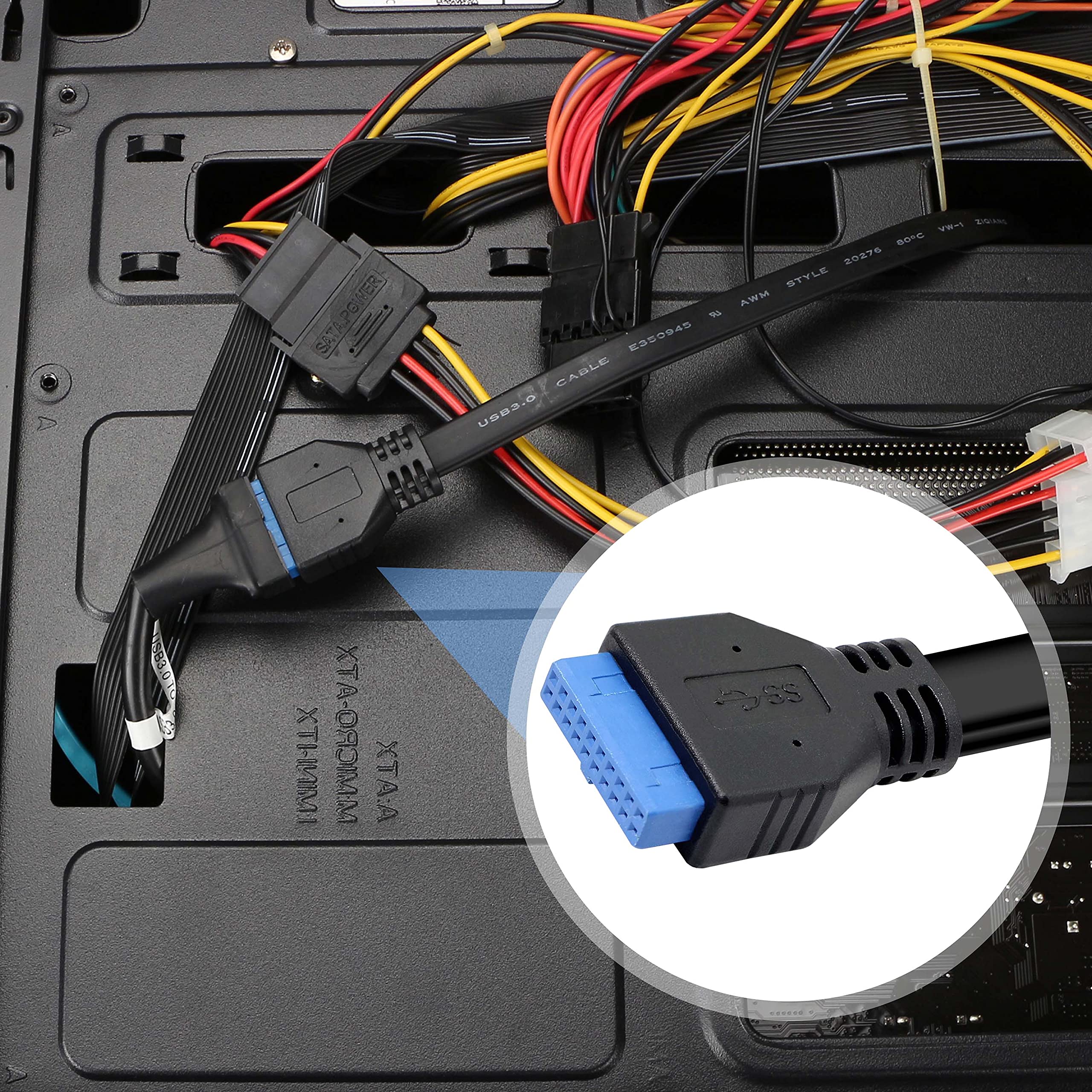 Mua XMSJSIY USB 3.0 Front Panel Cable, Motherboard 19/20pin Cable to ...