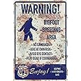Amazon.com: Bigfoot Breeding Area Metal Retro Plaque Warning Sign Metal ...
