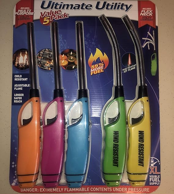 Amazon.com: Multi-Purpose Utility Lighter Value 5-Pack: Health ...