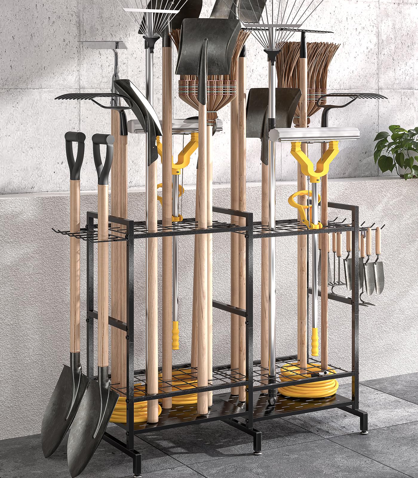 SOYEEZE Garden Tool Organizer for Garage,Yard Tool Rack Up to 70 Long ...