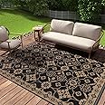 Amazon.com: COCOER-Floral Outdoor Rug 5x7 Waterproof-Reversible Indoor ...