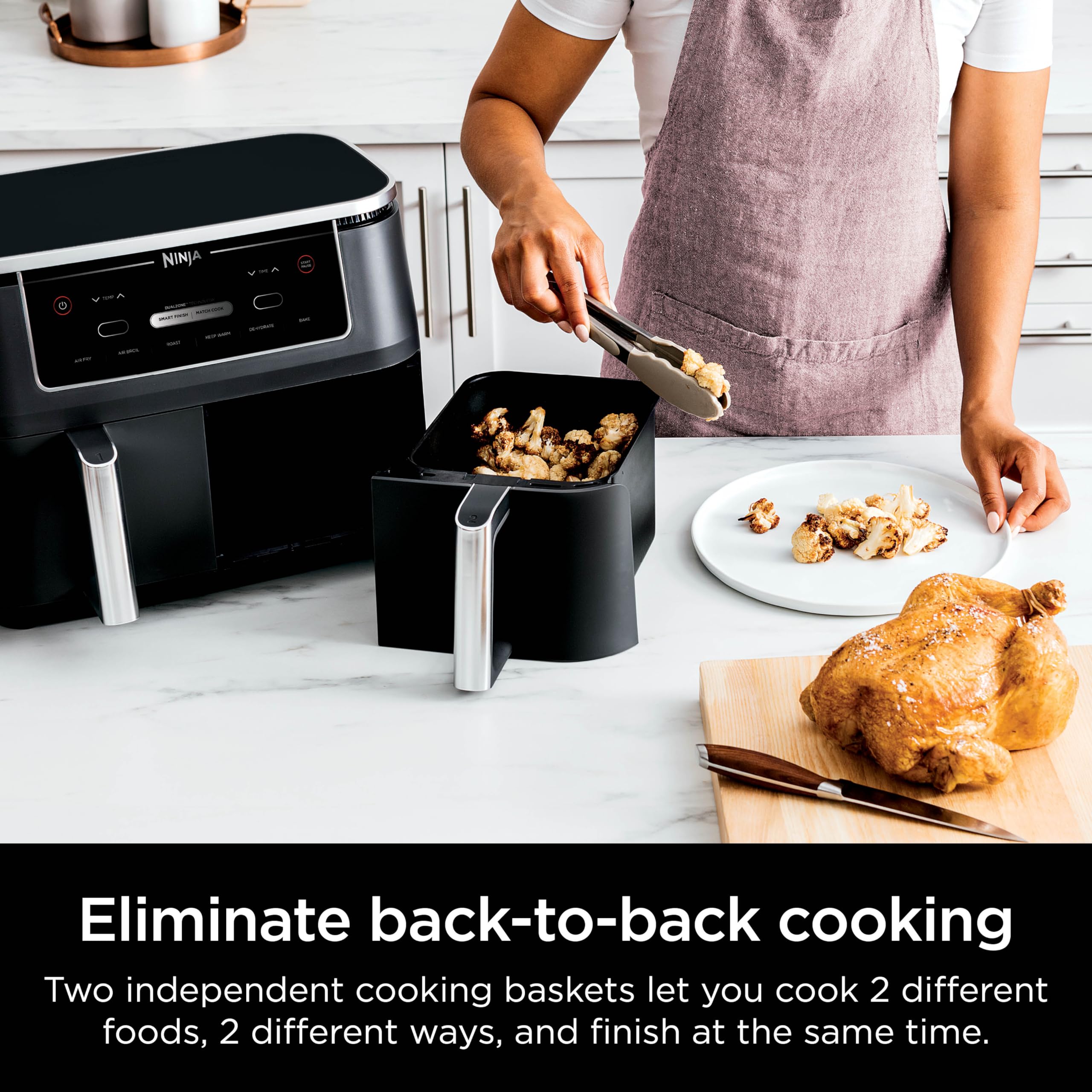 Ninja | Air Fryer | Finish Cooking Multiple Foods At The Same Time | 6 ...