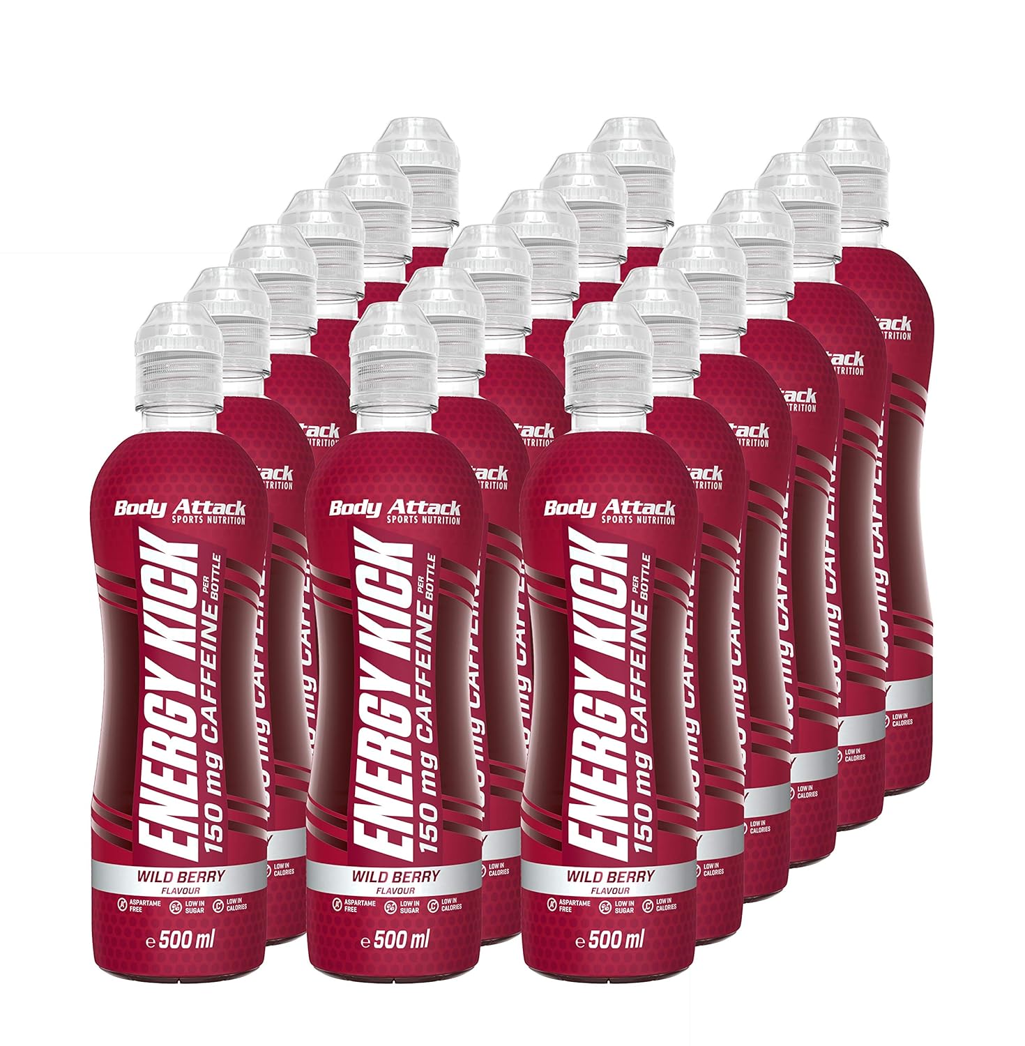 Body Attack Energy Kick, 18er Pack (18 x 500 ml) Wild berry: Amazon.de ...