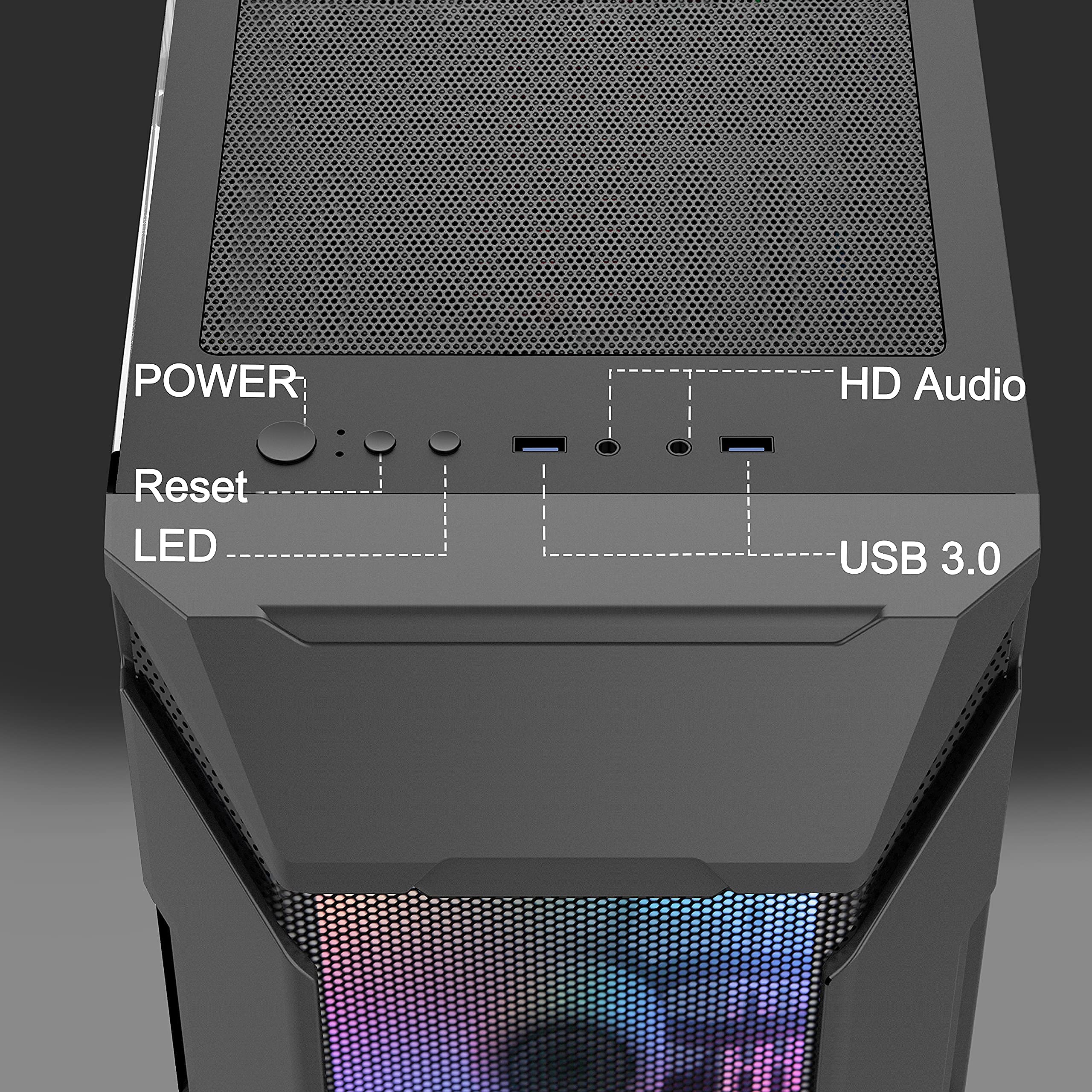 Mua MUSETEX MATX (Micro-ATX) Tower Computer Case 3 PCS 120MM ARGB Fans ...