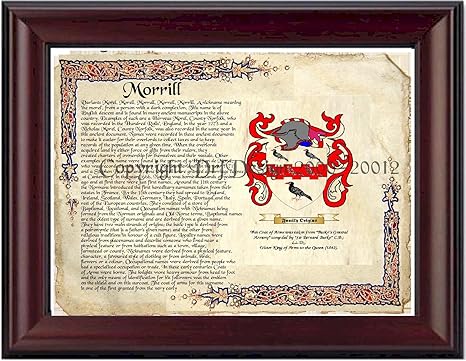 Amazon.com: Morrill Coat of Arms/ Family Crest on Fine Paper and Family ...