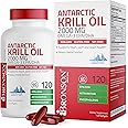 Amazon.com: Bronson Antarctic Krill Oil 2000 mg with Omega-3s EPA, DHA, Astaxanthin and ...