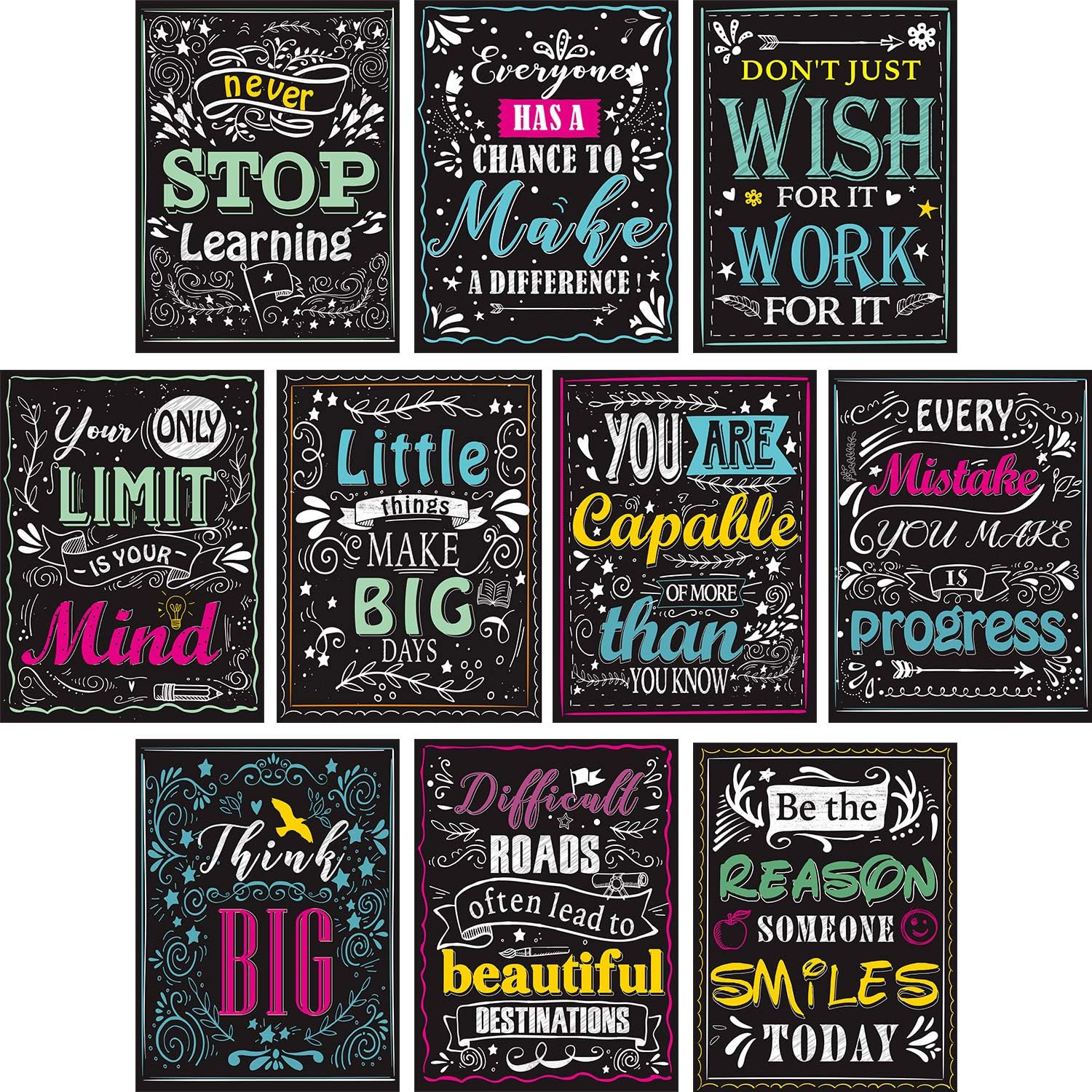 Amazon Motivational Posters For Classroom Inspirational Quotes 