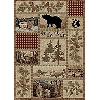 Amazon.com: Rustic Lodge Forest Cabin 2x3 Area Rug, 2'2x3'3