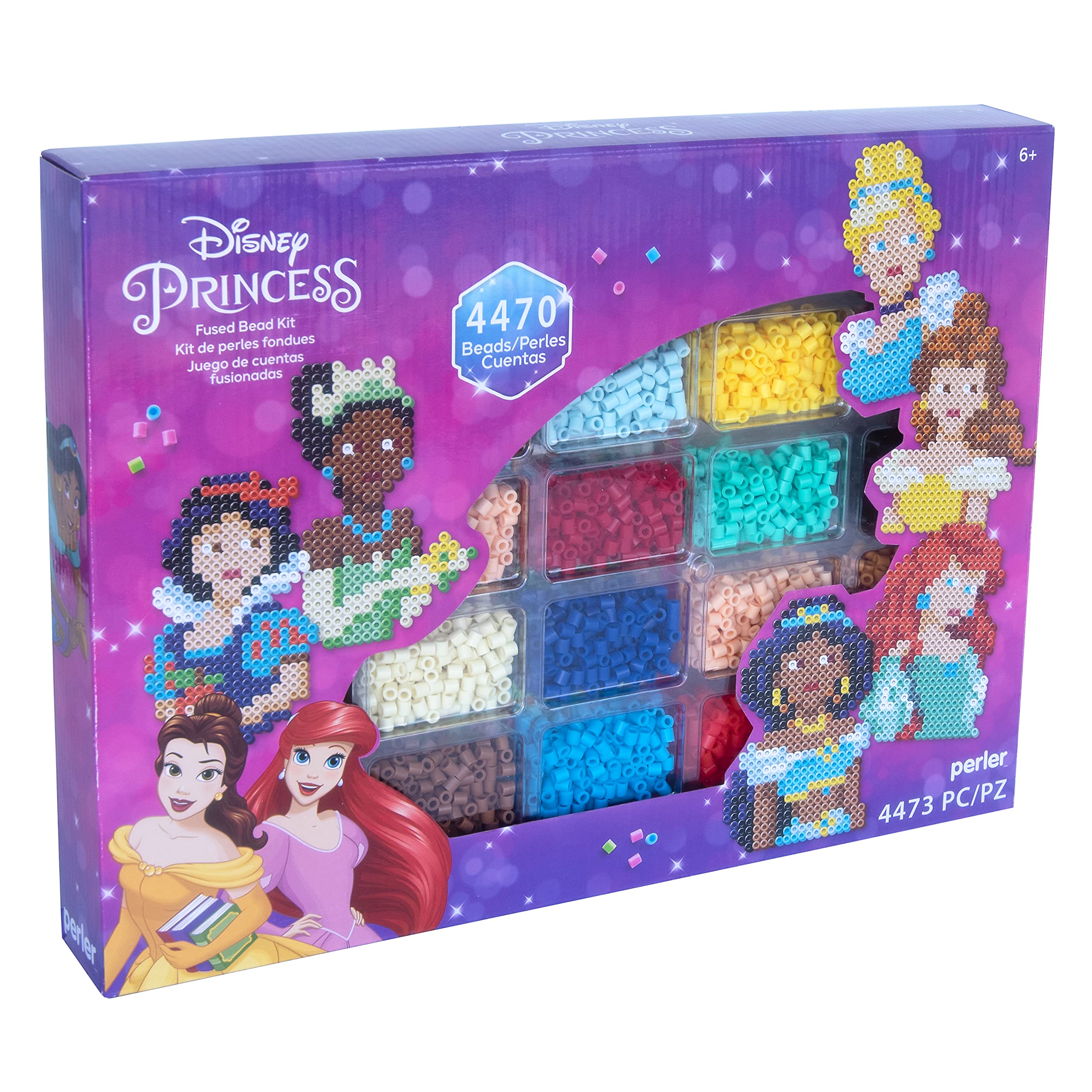 Perler Disney Princesses Deluxe Fused Bead Activity Kit With Patterns ...