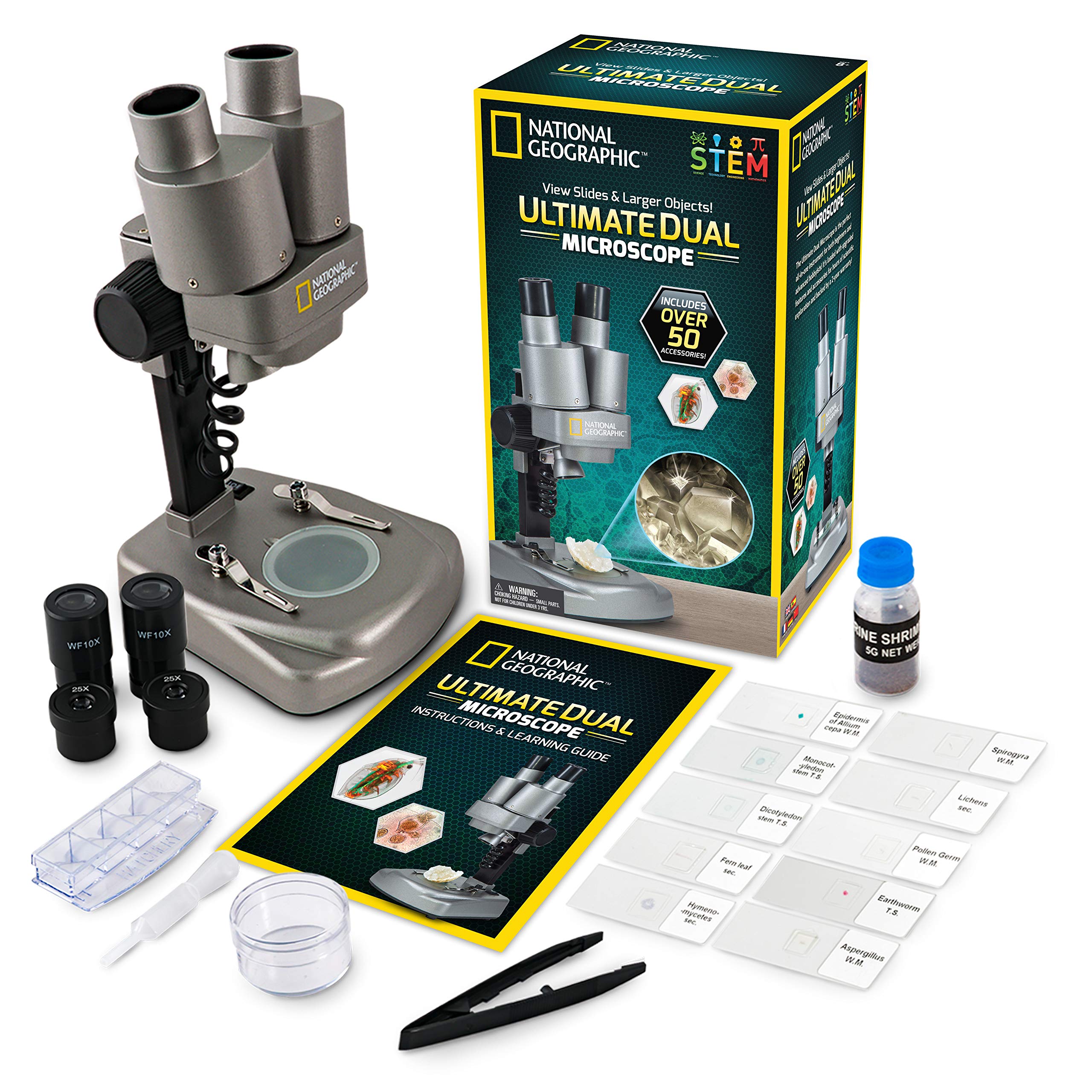 Mua NATIONAL GEOGRAPHIC Dual LED Student Microscope – 50+ pc Science ...