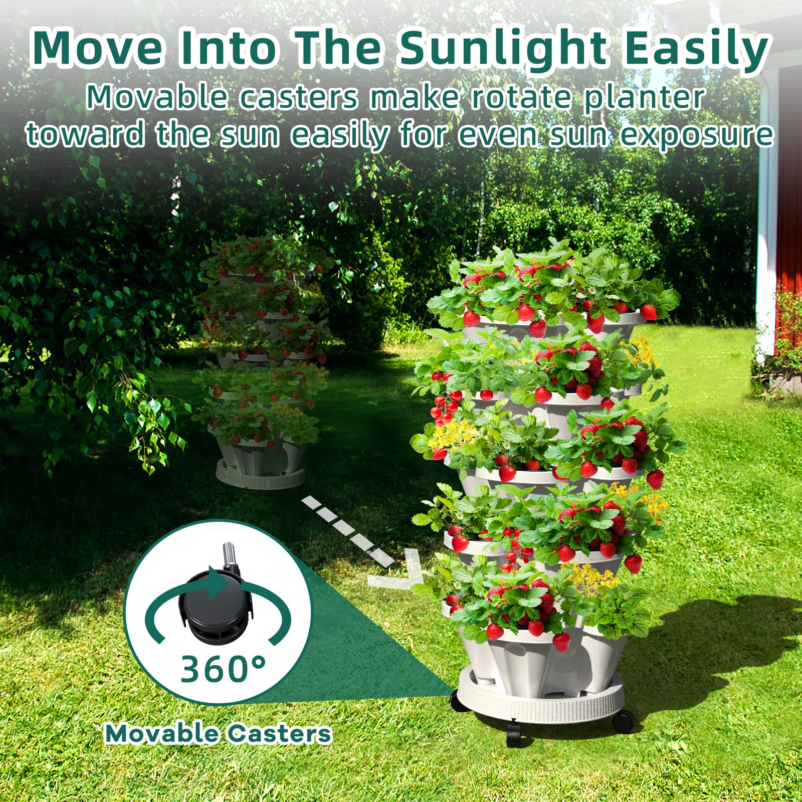 Mua Strawberry Vertical Planters, 6 Tiered Stacking Tower Garden ...