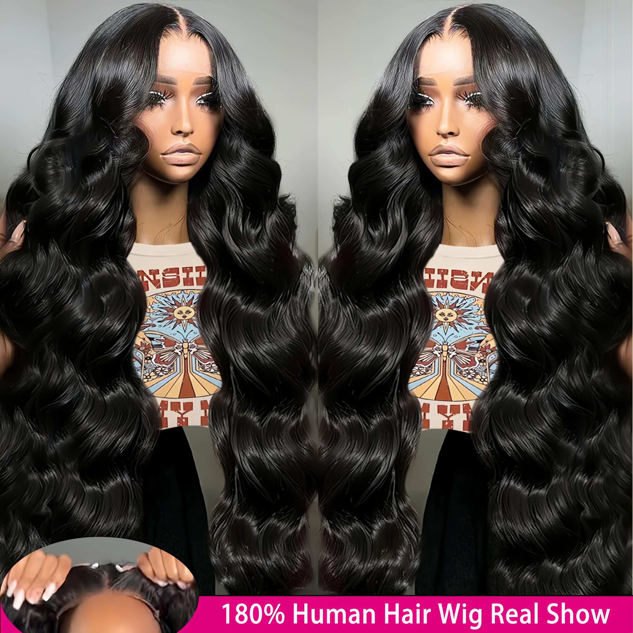 Mua Body Wave HD Lace Front Wigs Human Hair Pre Plucked 28 Inch 180% ...