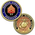 Amazon.com: Marine Corps E5 Challenge Coin! USMC SGT Rank Military Coin ...