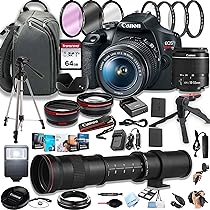 DSLR Camera Bundle With Accessories Canon EOS Rebel T7 DSLR Camera ...