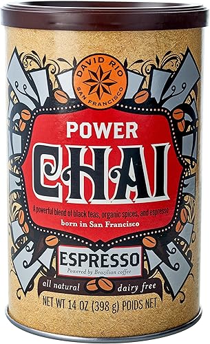 Power Chai Espresso Latte Mix, 14 Oz, Japanese Matcha, Dirty Chai ...