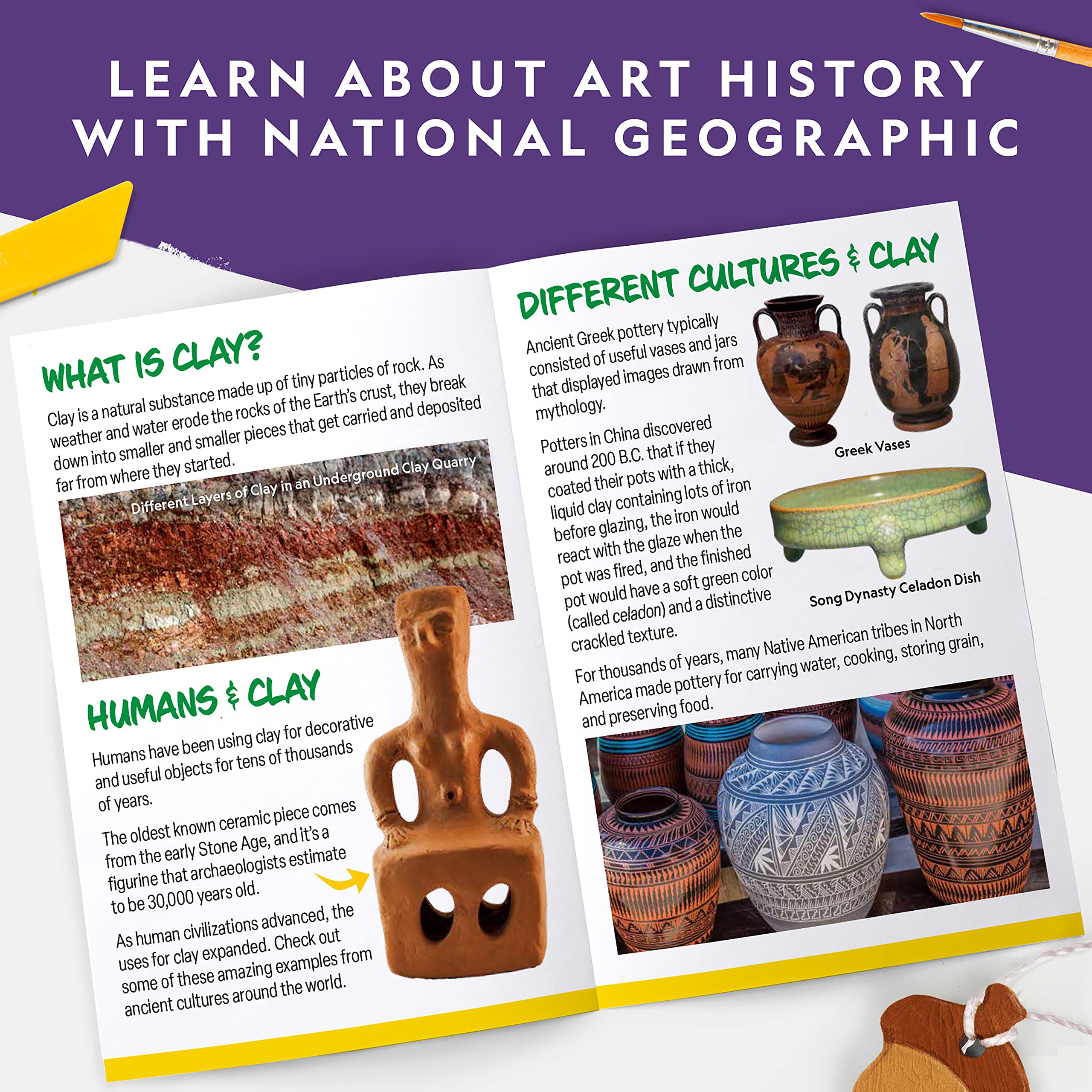 Mua NATIONAL GEOGRAPHIC Modeling Clay Arts & Crafts Kit - Air Dry Clay ...