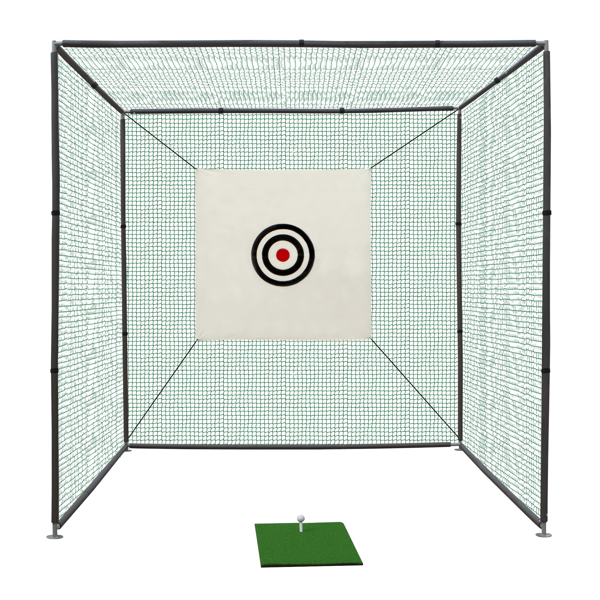 Golf Driving Cage, 10 x 10 x 10FT Golf Practice Net Cage with Metal ...