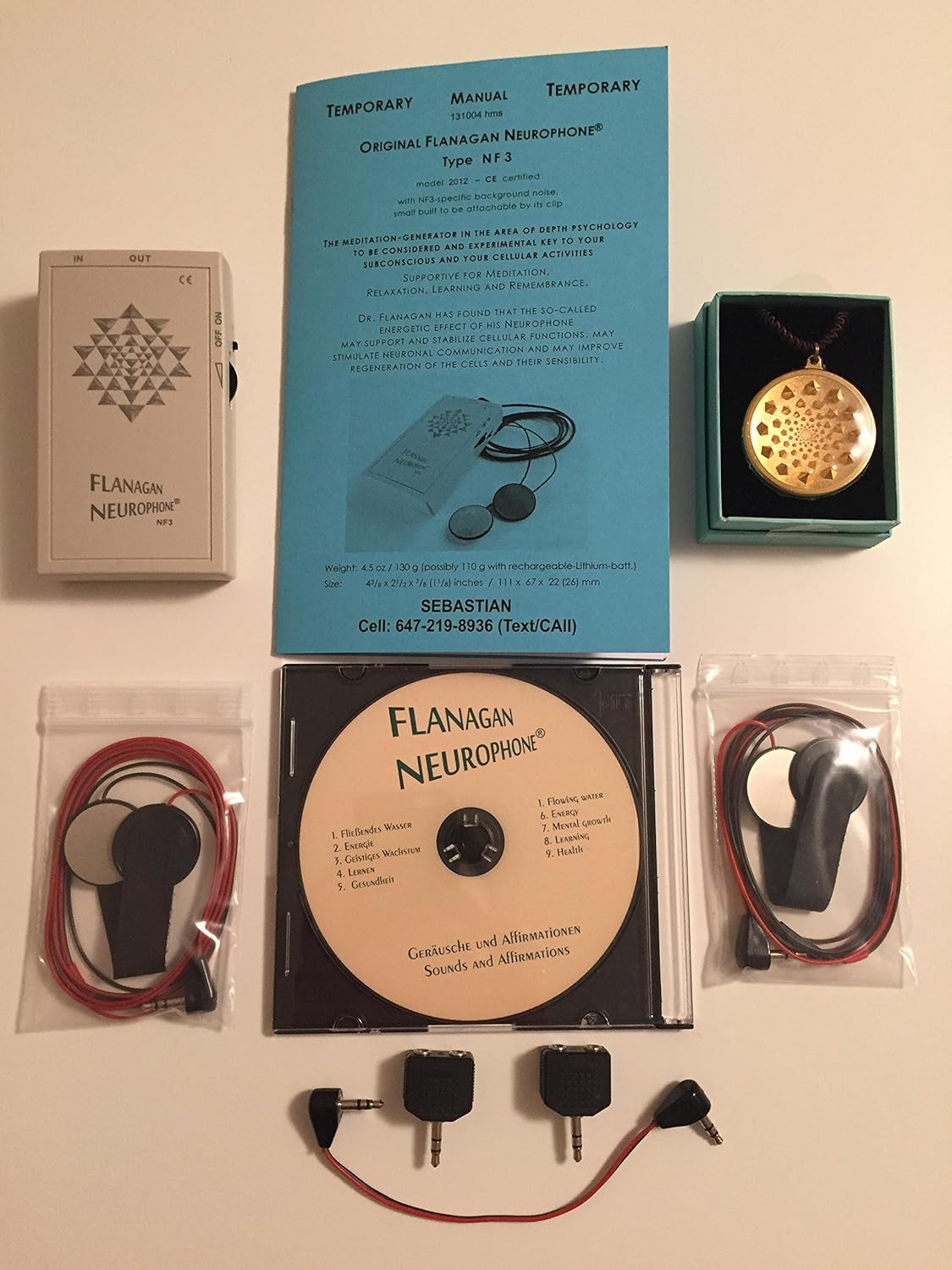 Amazon.com: Patrick Flanagan Neurophone NF3 + Sensor V Pendant Combo ...