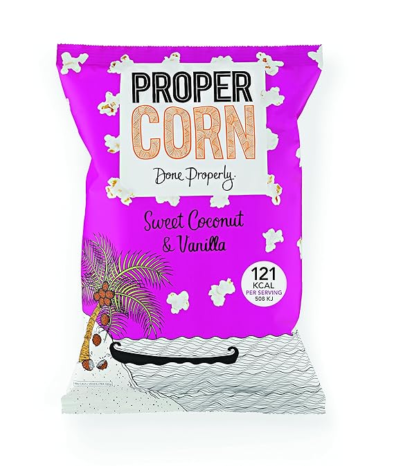Propercorn Popcorn - Sweet Coconut & Vanilla (25g) - Pack of 6: Amazon ...
