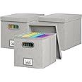 Amazon.com: GRSQYS 3 Pack File Storage Box with Lid File Boxes for ...