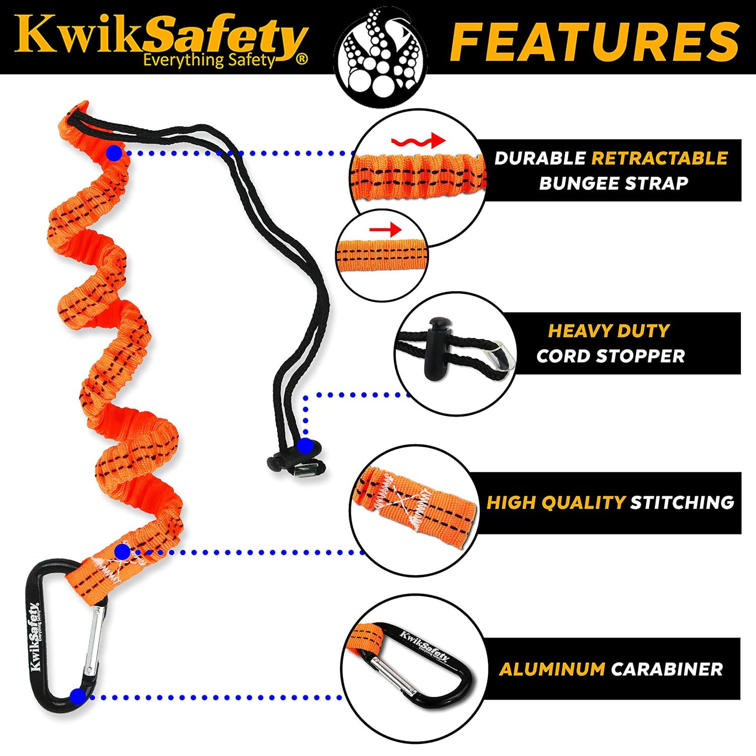 Charlotte, NC Double Leg 6foot Tubular Stretch Safety Lanyard Python ...