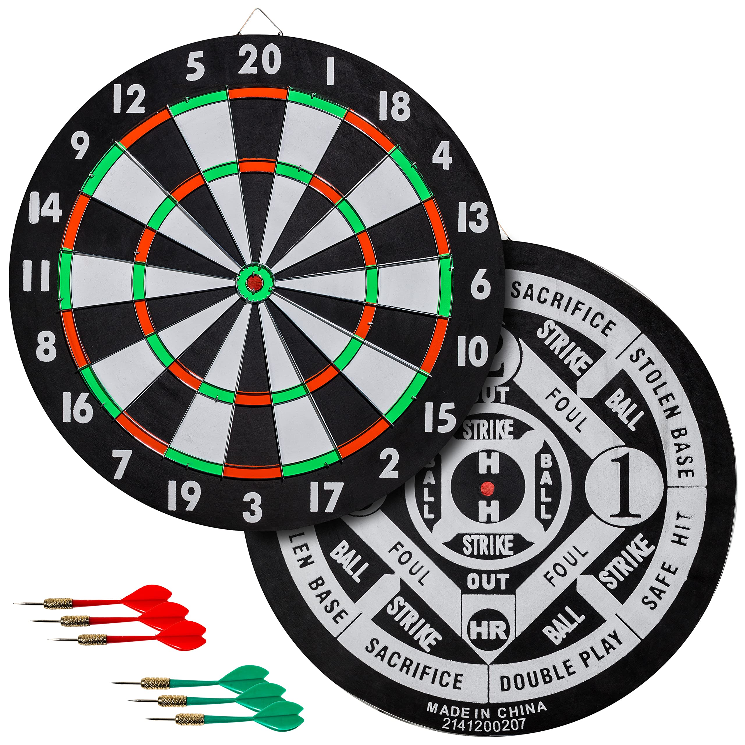 Mua Franklin Sports Paper Dartboard Set - Double Sided 17" Wound Paper ...