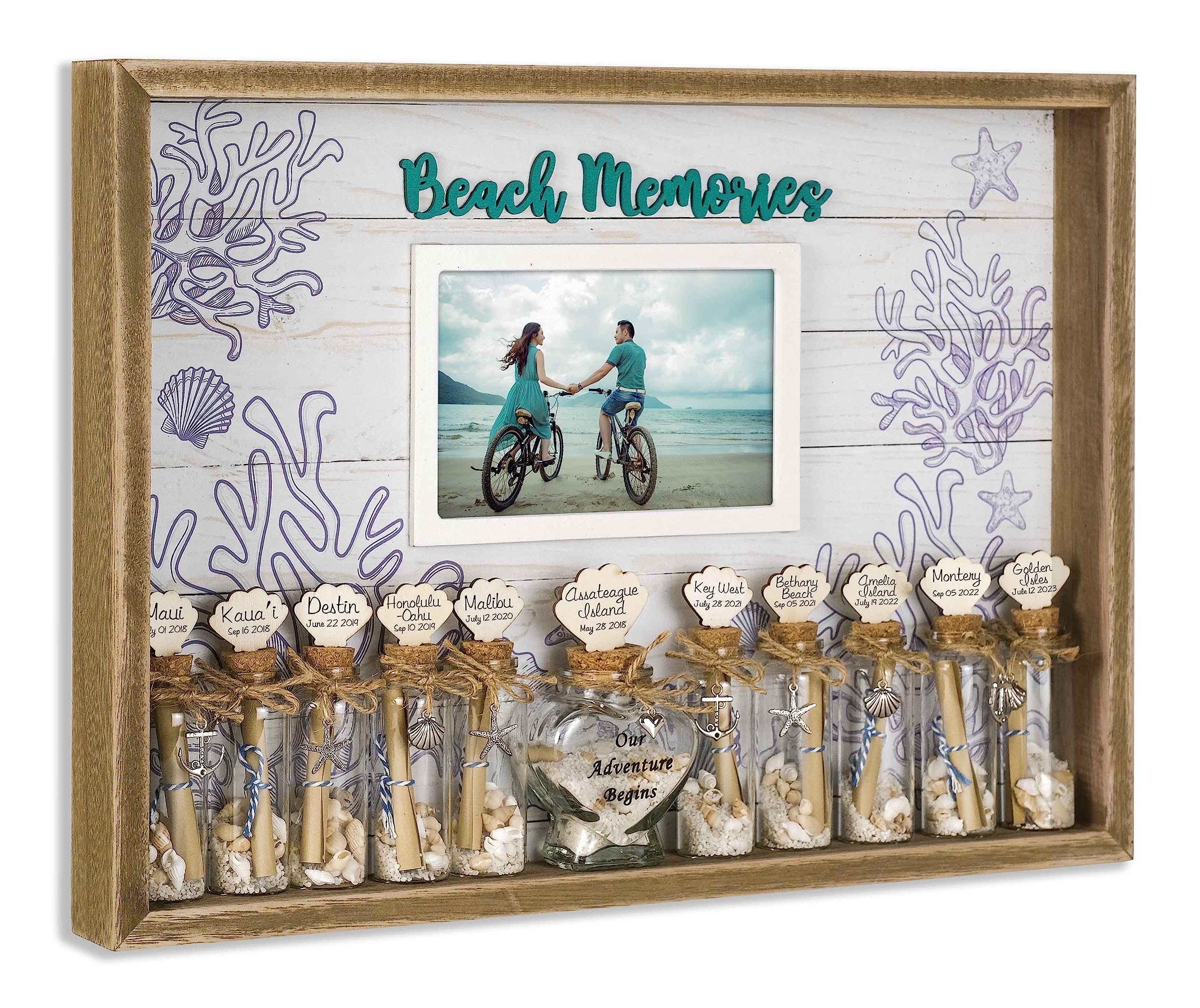 SAILINGSTORY Honeymoon Sand Jar Keepsake Shadow Box Beach Memory ...