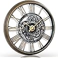 Amazon.com: AYRELY® 24IN Large Decorative Wall Clock - Oversized 3D Steampunk Roman Numeral Big ...
