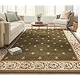 Amazon.com: Well Woven Barclay Collection Fleur de Lis Green 7'10" x 9 ...