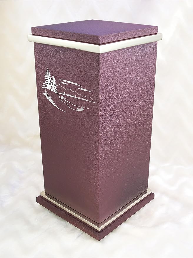 Amazon.com: PERSONALIZED Custom Engraved Pine Trees Cremation Urn Vault ...