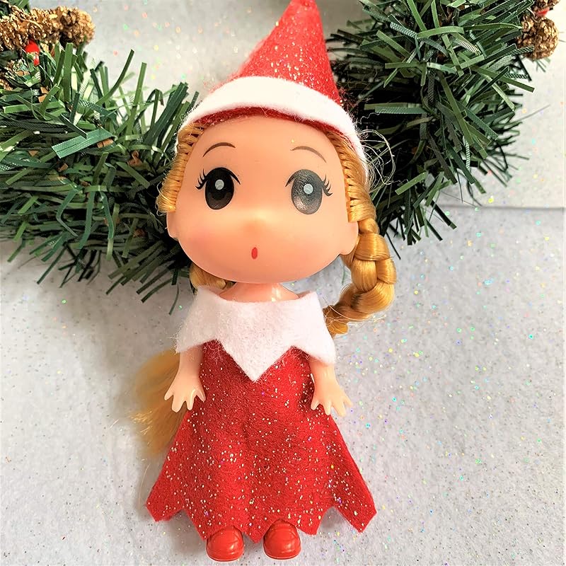 Amazon.com: Red Toddler Elf Doll Girl Baby Elf Christmas Elf Child Elf ...